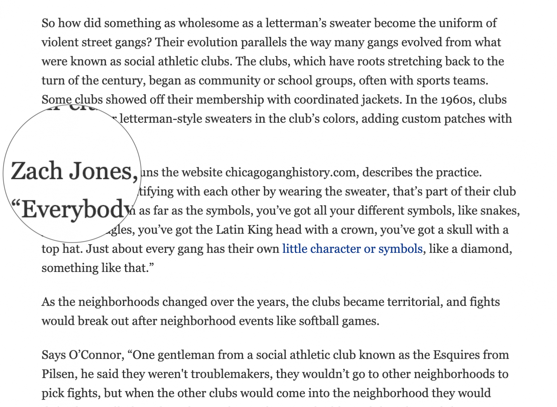 Links to interviews with me, Zach Jones about gang sweaters - Chicago ...